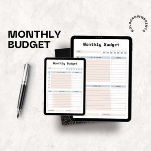 Monthly Budget Planner, Digital Budget Planner, Income Tracker ...