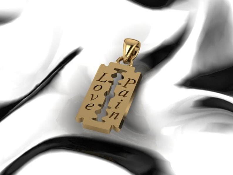 Razor Blade 3D Design File Love and Pain - Etsy