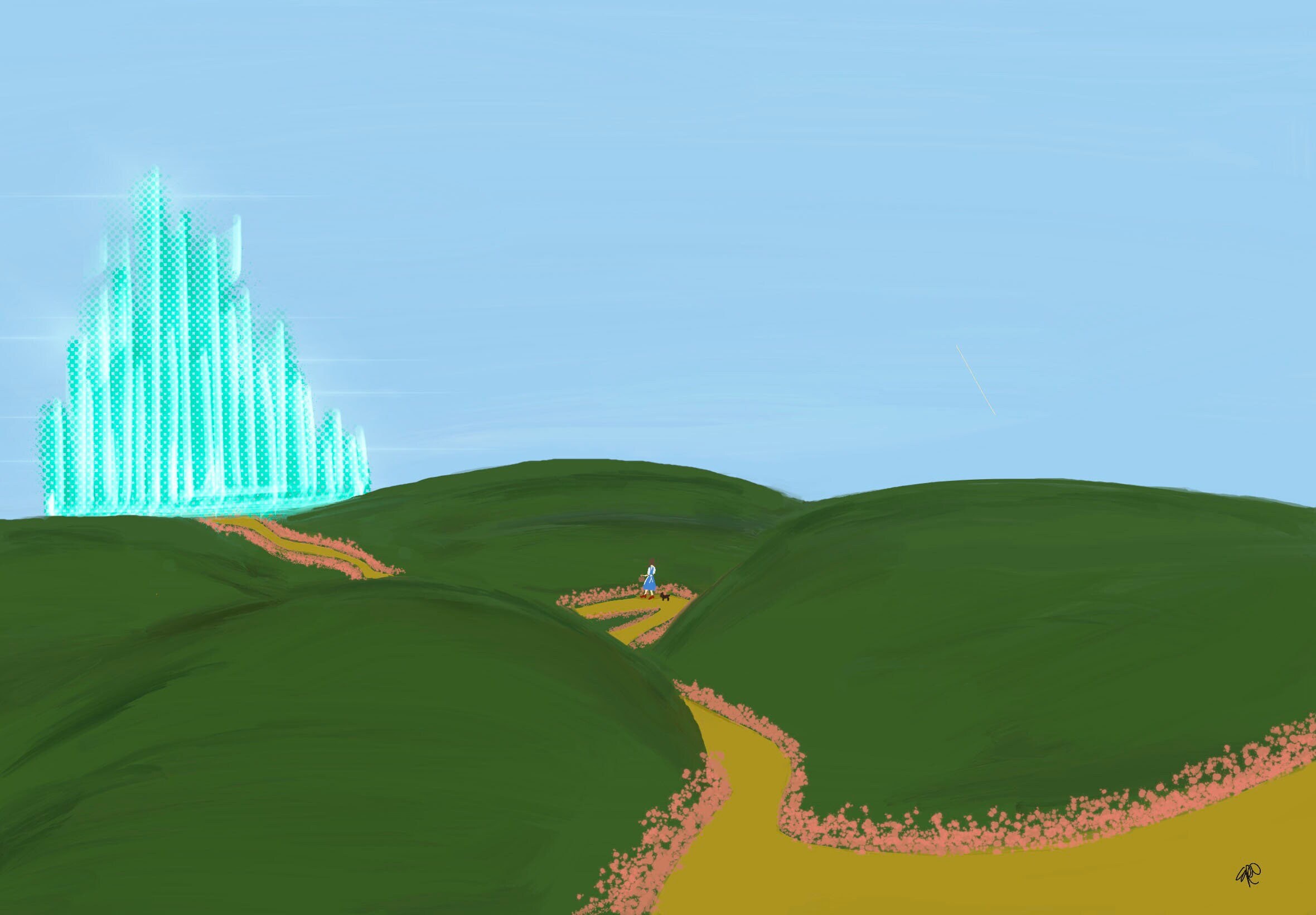 Wizard of Oz, Emerald City, Art Print - Etsy