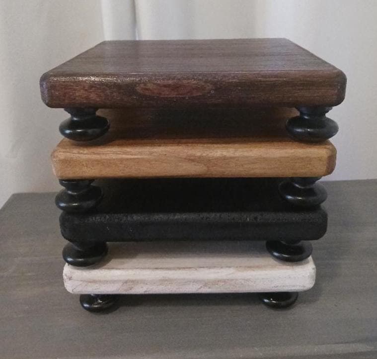 Rustic Farmhouse Wood Riser: Square Plant or Candle Display - Etsy