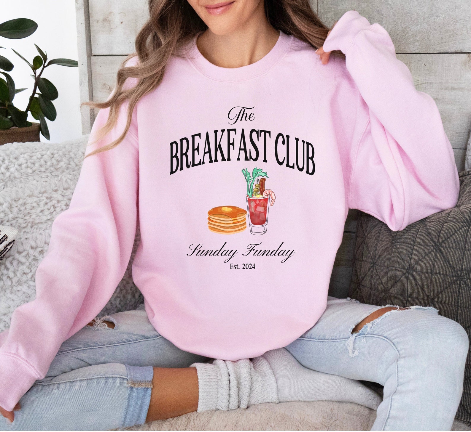 Breakfast Club Aesthetic Sweatshirt, Brunch Babes Sweatshirt, Sunday ...
