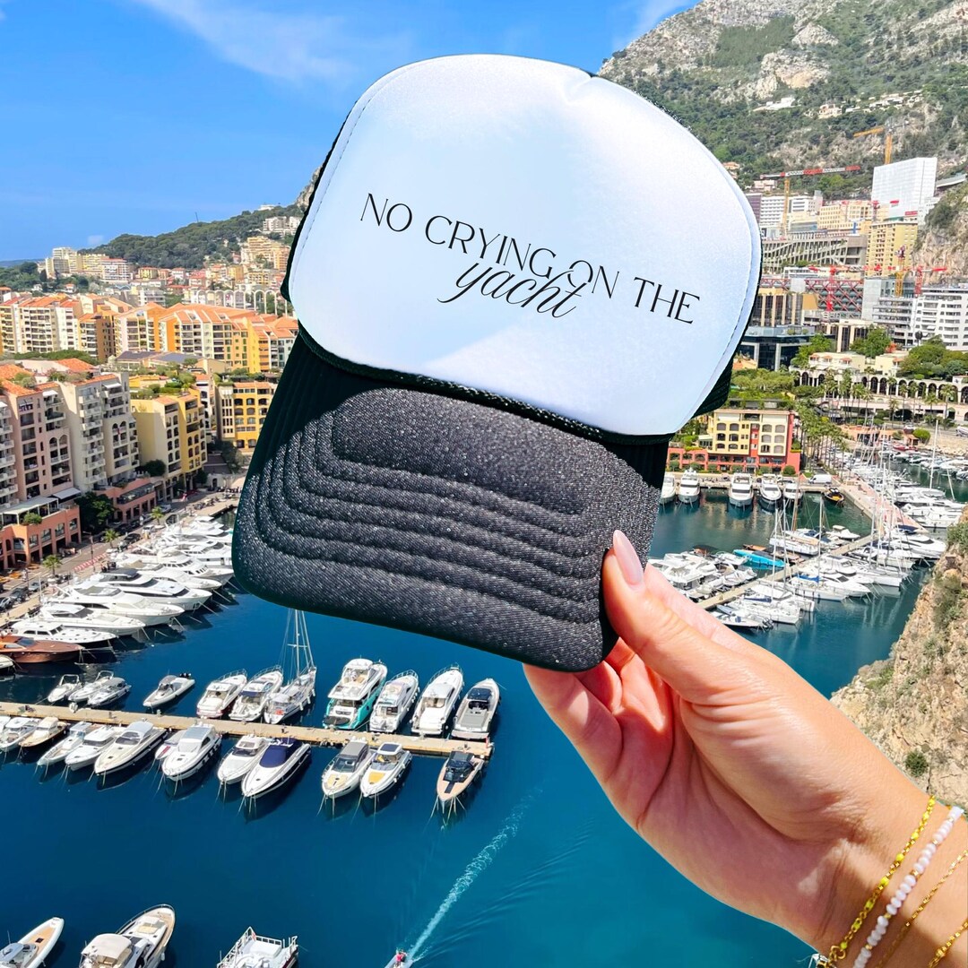 No Crying on the Yacht Hat, Boating Trucker Hat, Summer Trucker Hat ...