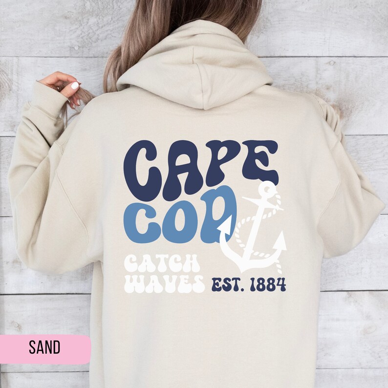 Cape Cod Sweatshirt, Trendy Summer Beach Hoodie, Nautical Hoodie, Ocean ...