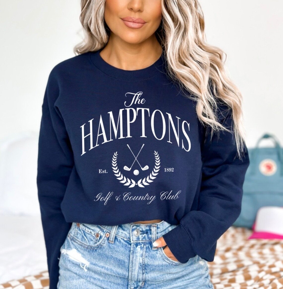 The Hamptons Country Club Sweatshirt Golf Club Sweatshirt - Etsy