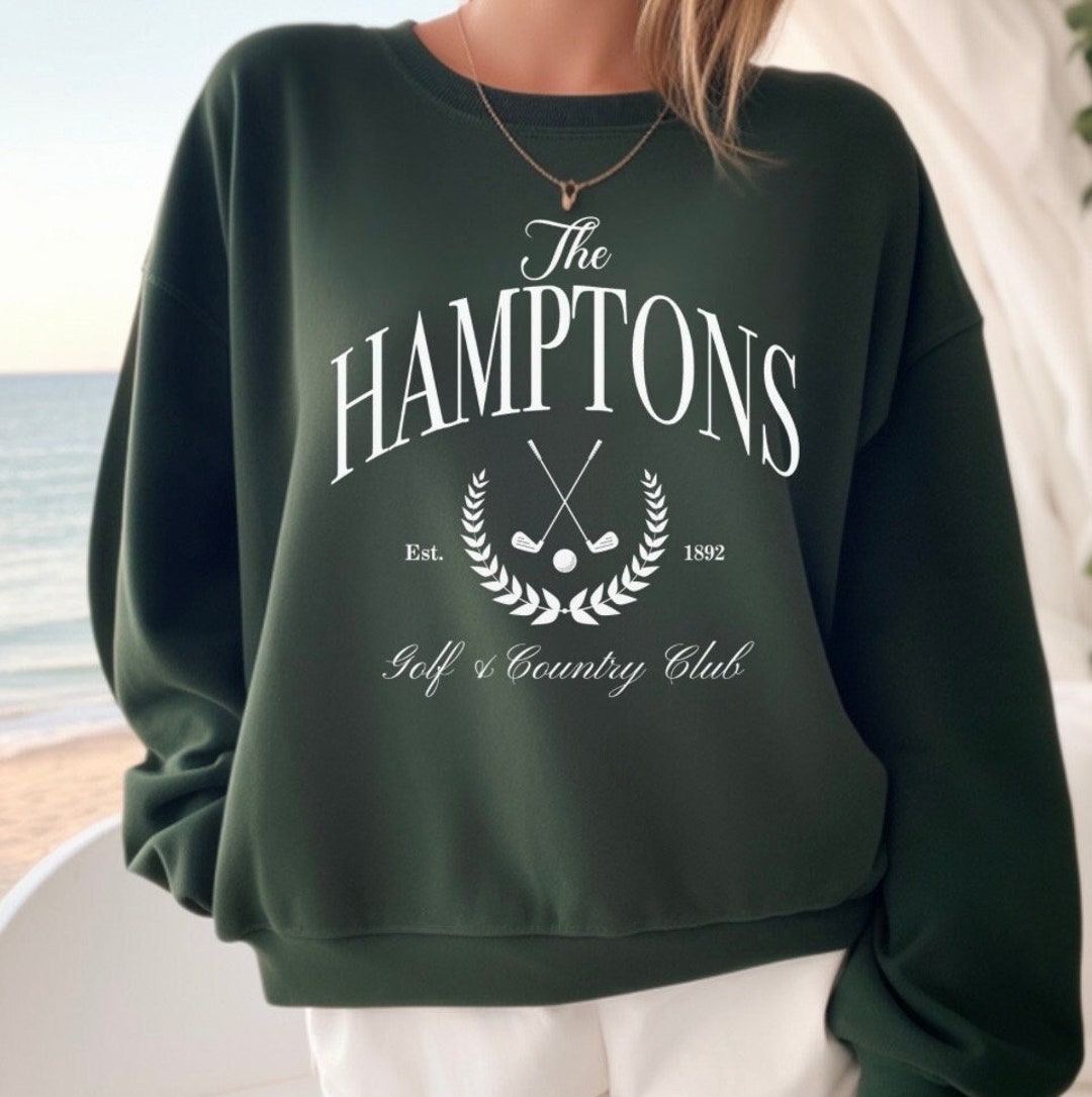 The Hamptons Country Club Sweatshirt, Golf Club Sweatshirt, Social Club ...