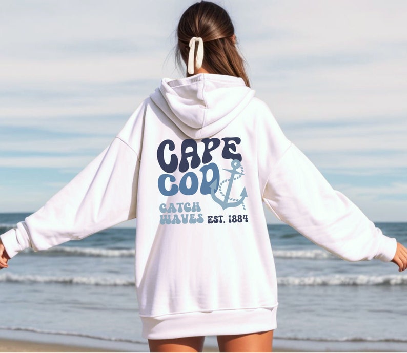 Cape Cod Sweatshirt, Trendy Summer Beach Hoodie, Nautical Hoodie, Ocean ...
