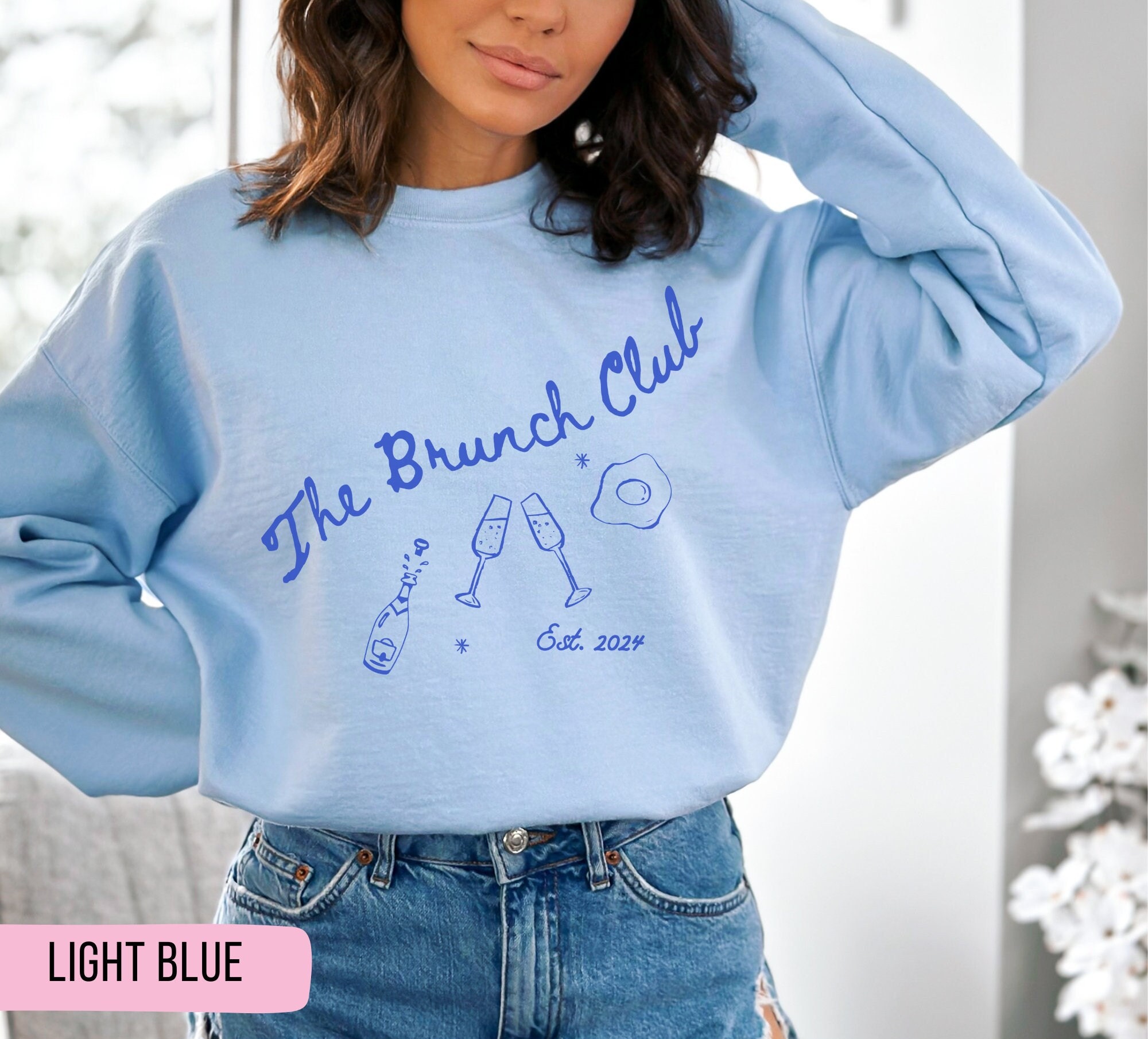 The Brunch Club Sweatshirt, Mimosa Sweatshirt, Brunch Shirt, Cocktail ...