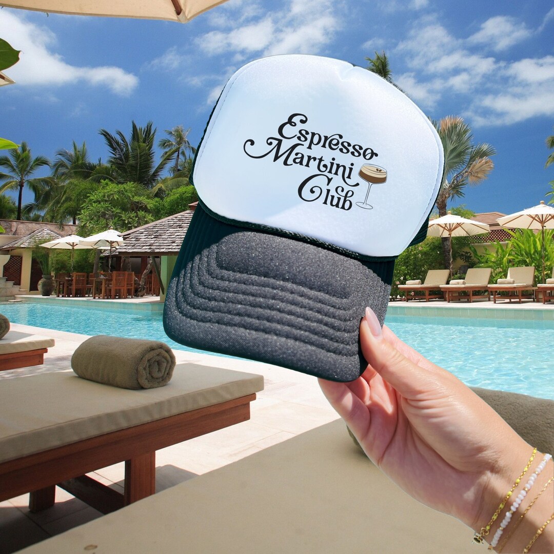 Espresso Martini Club Truck Hat, Tini Time Hat, Martinis and Bikinis ...