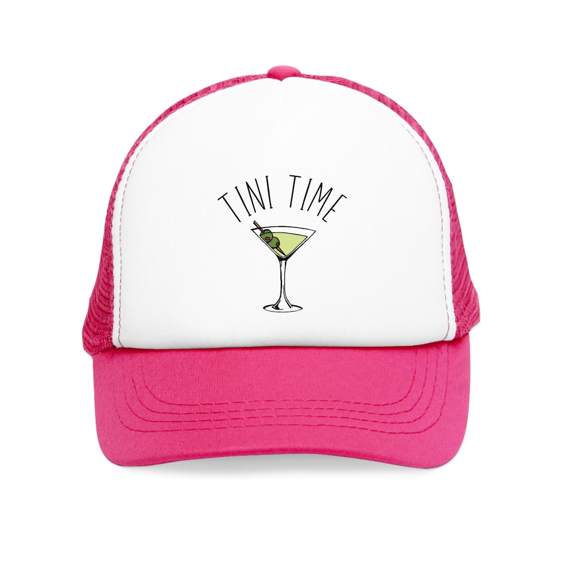 Tini Time, Martini Gift, Trendy Cocktail Trucker Hat, Martinis and ...