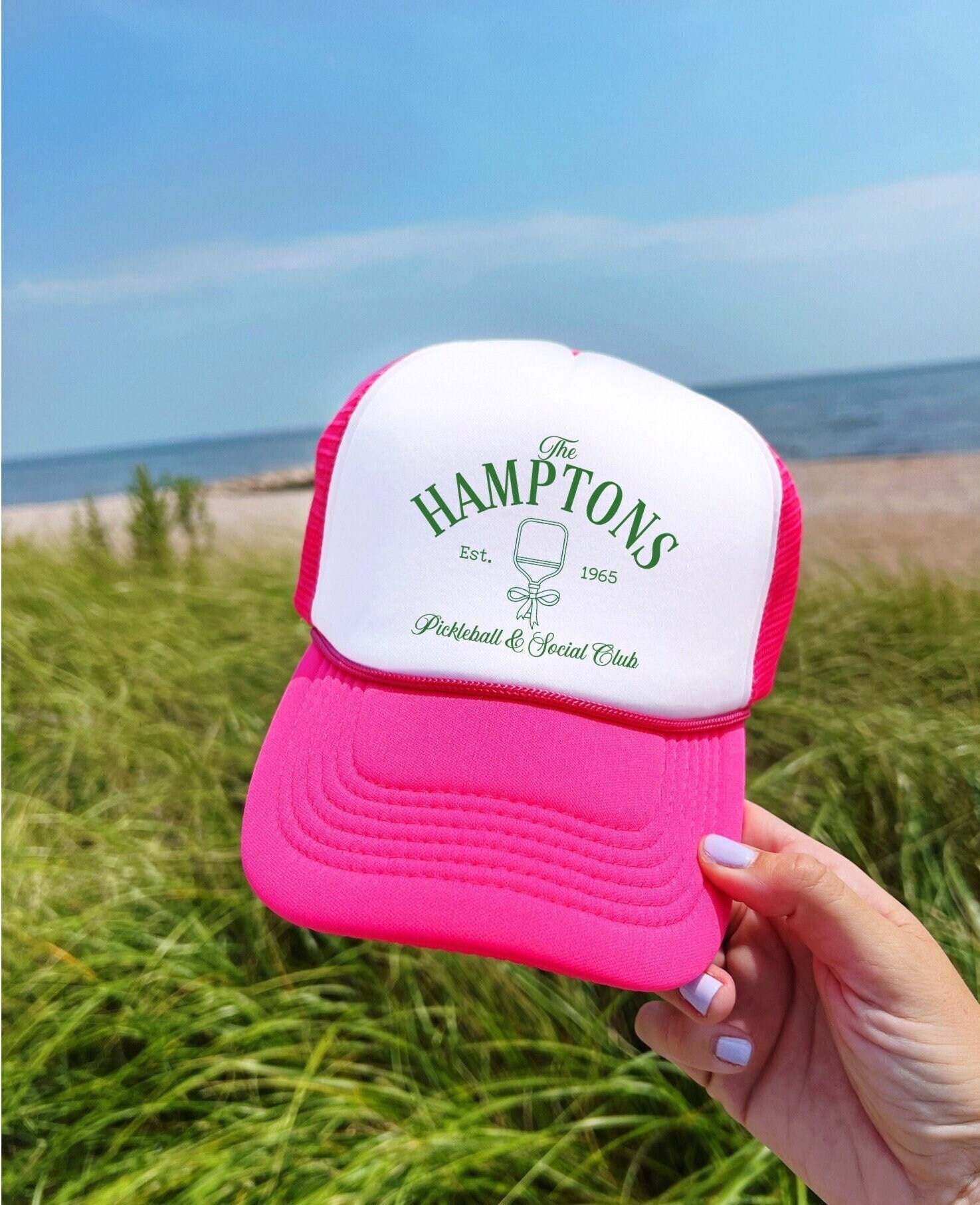 The Hamptons Pickleball Club Trucker Hat, Pickleball and Social Club ...