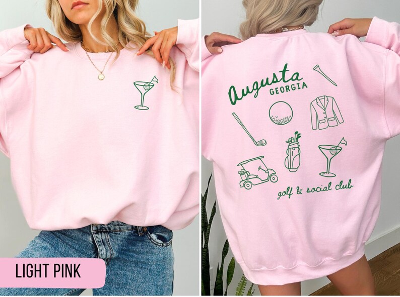 Women’s Golf Crewneck Sweatshirt, Augusta Georgia Sweatshirt, Golf Gift ...