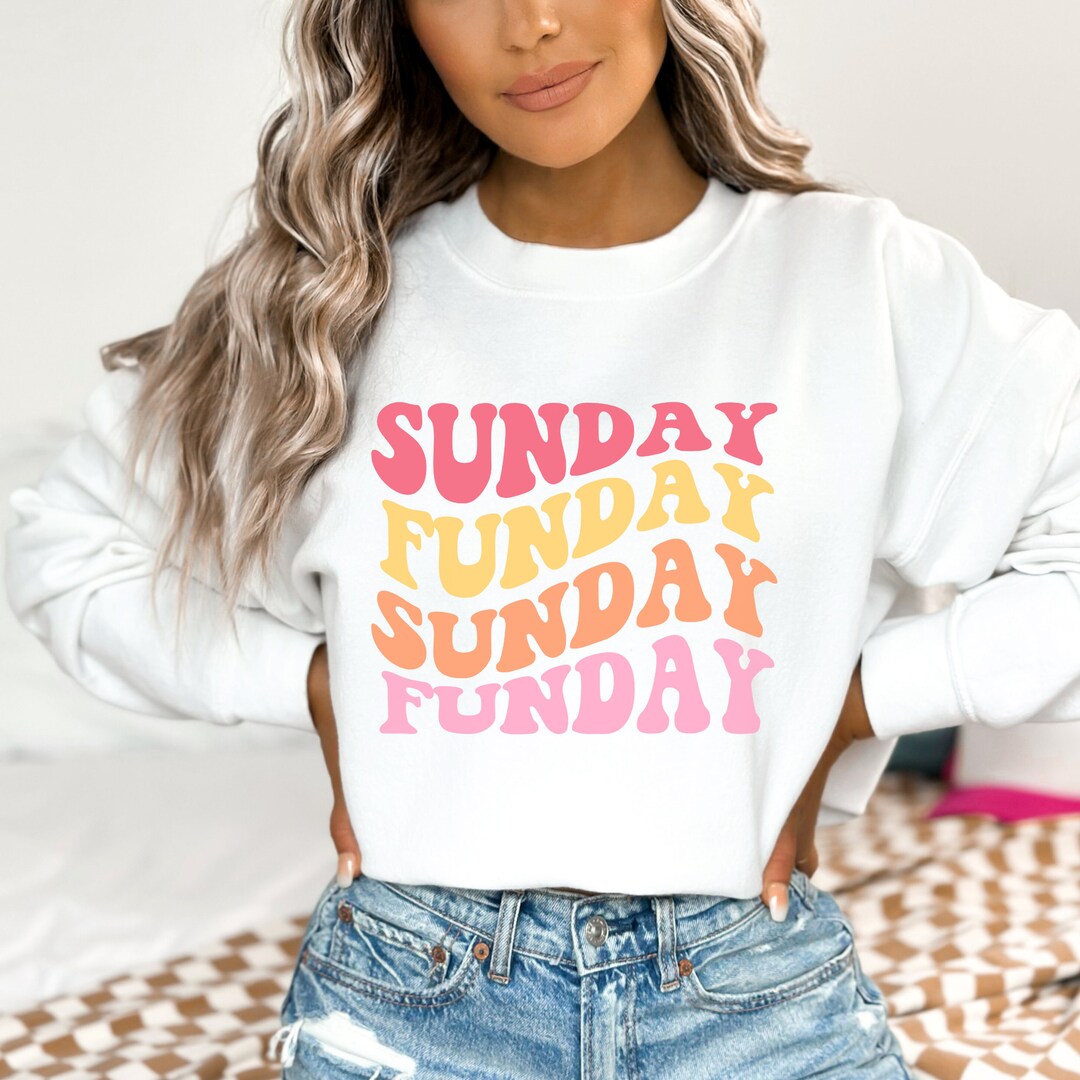 Sunday Funday Sweatshirt, Retro Sunday Funday Crewneck, Summer ...