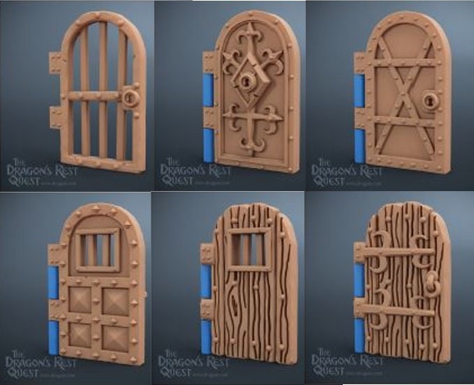 Heroquest Hinged Doors and Secret Doors Dragonsrest Dnd - Etsy