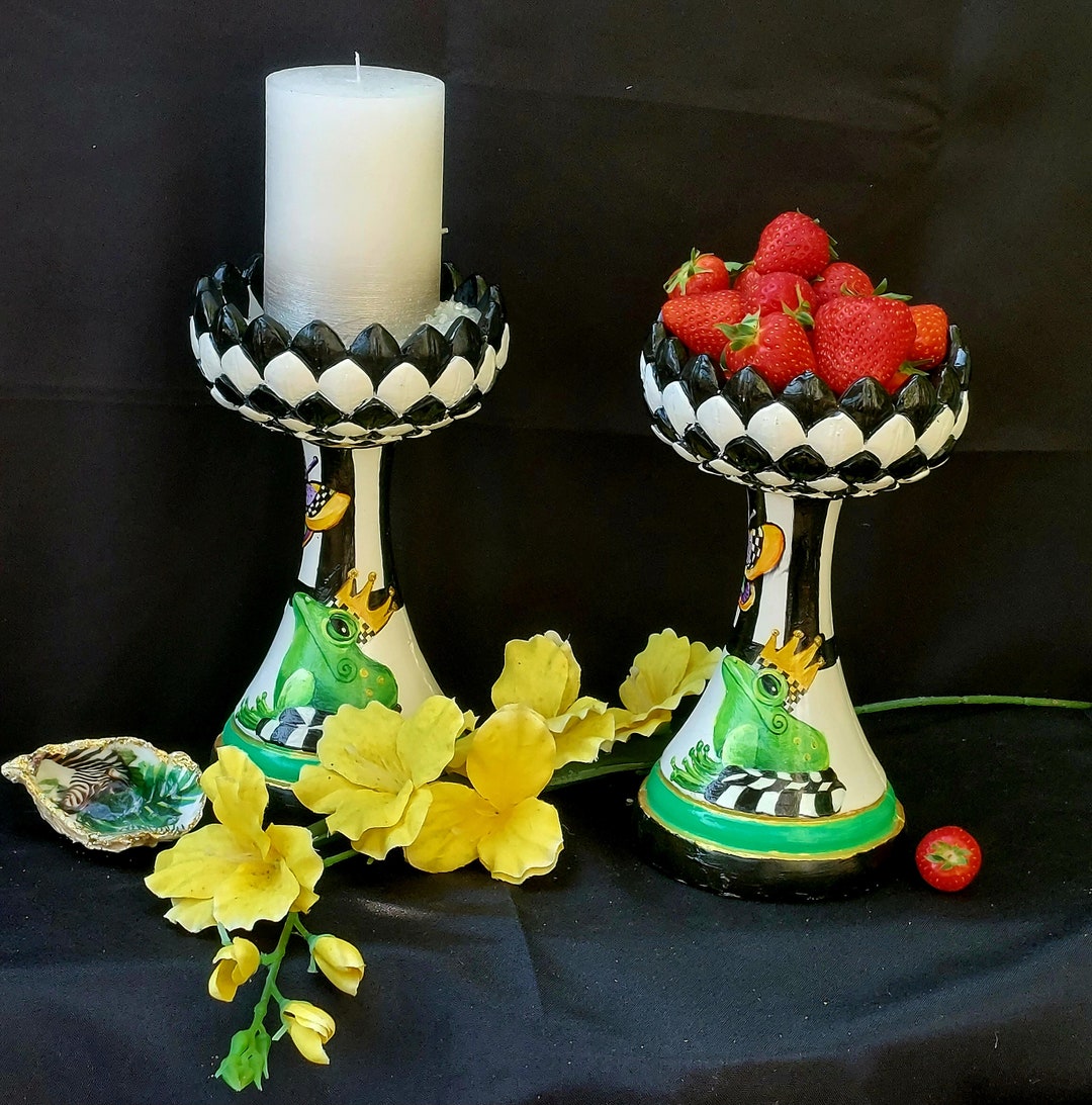 Black and White Harlequin Pattern and Frog Prince Adorn This Beautiful ...