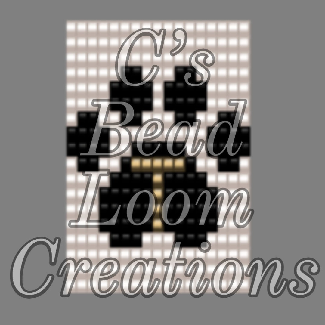 Dog Paw Print Bead Loom Keychain - Etsy