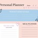 Pretty Pastel Personal Planner - Etsy