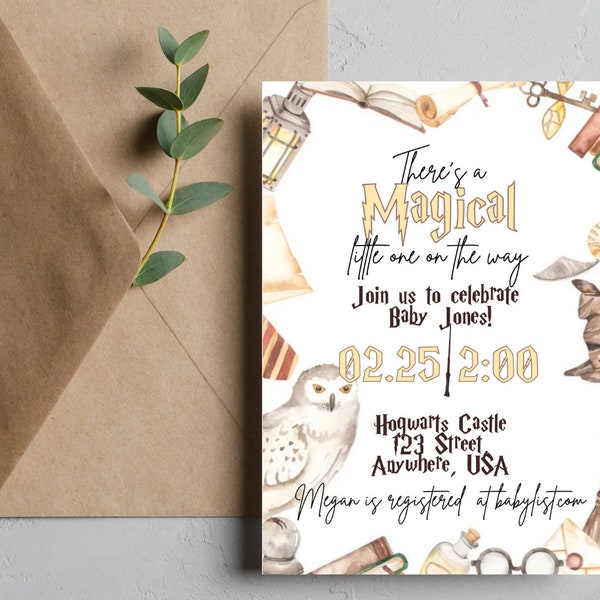 Hp Baby Invitation - Etsy