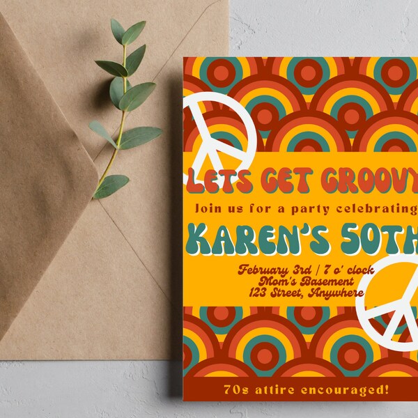 50th Birthday Party With 70’s Theme - Etsy