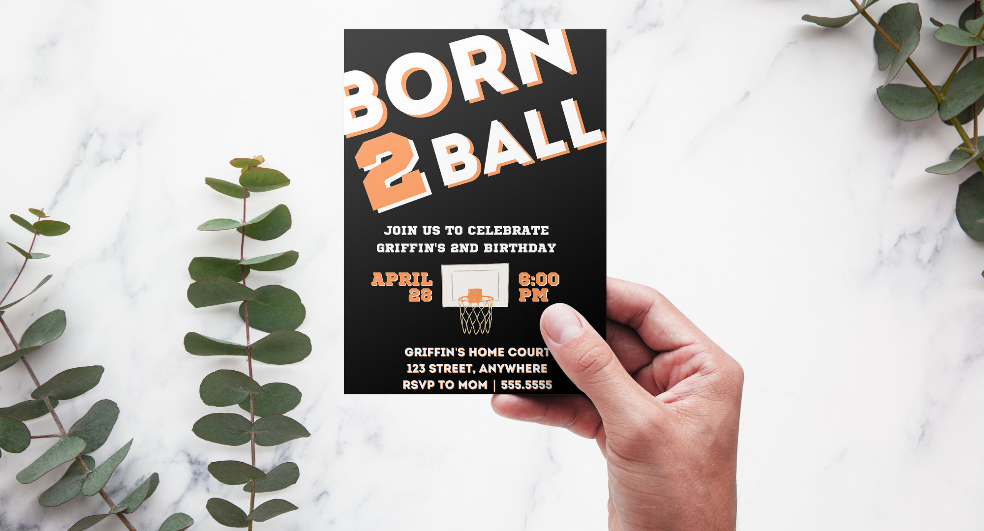 Born 2 Ball Birthday Party Invitation EDITABLE TEMPLATE, Kids Birthday ...