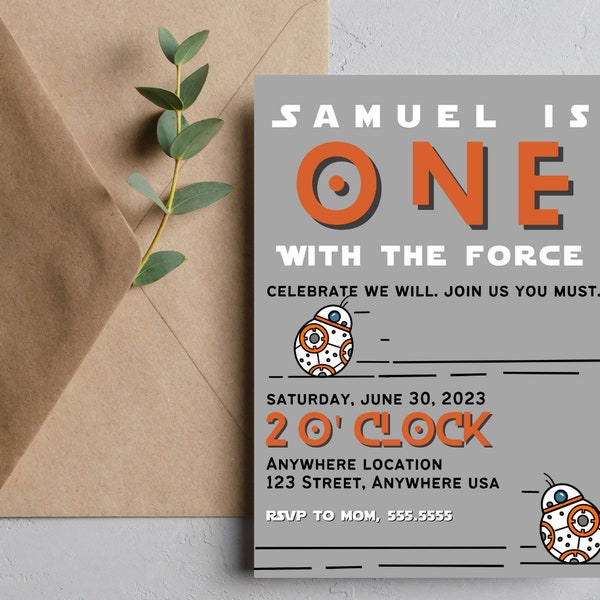 One With the Force Birthday - Etsy