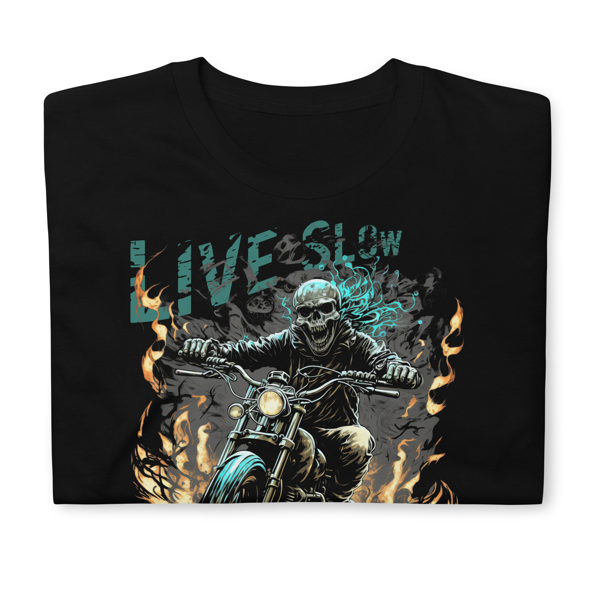 Biker Shirt - Live Slow, Ride Fast From Occult Fashion Short-sleeve ...