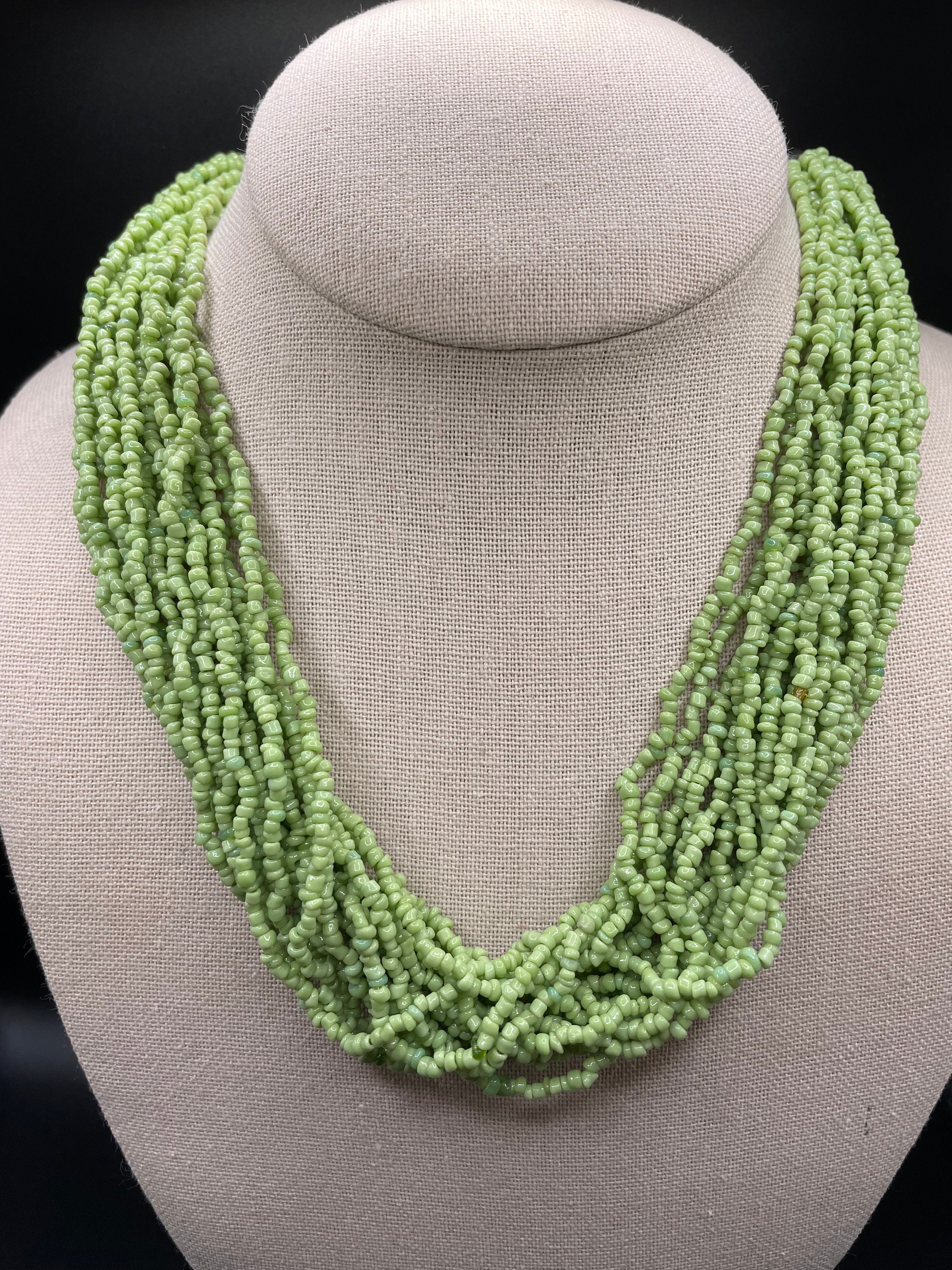 Vintage Seed Bead 80s/90s Necklace - Etsy