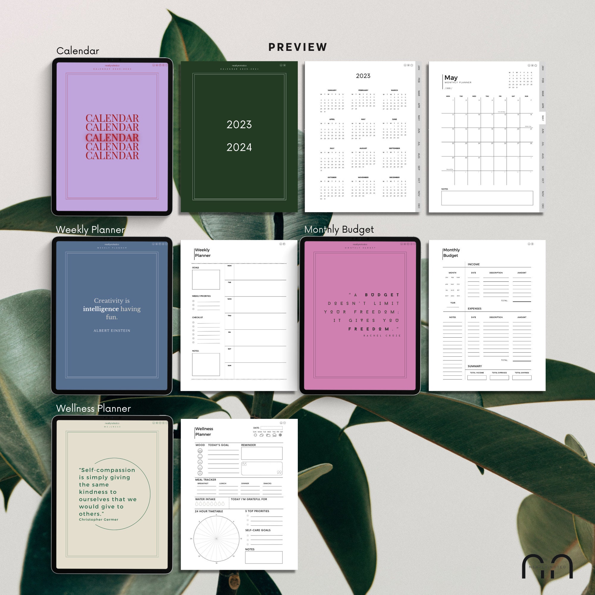 Digital Planner 2023 2024 by Neatly Noted Co Digital - Etsy