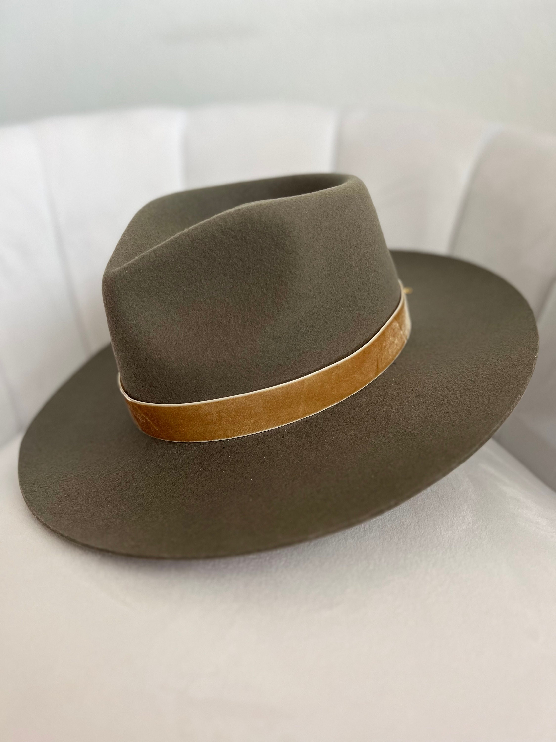 Velvet Ribbon Hat Band - Etsy