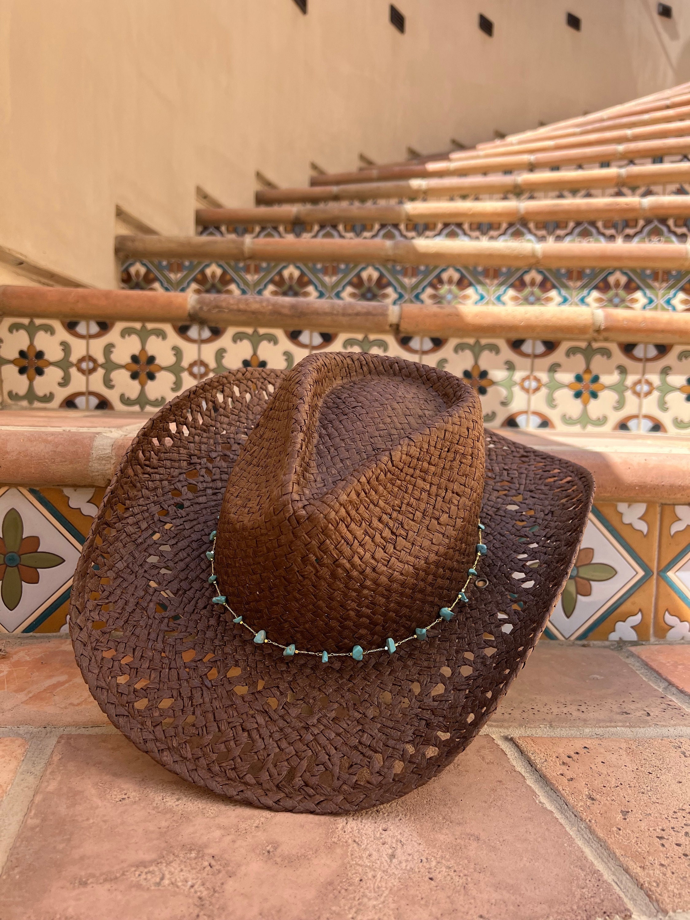 Turquoise Stone Hat Band - Etsy