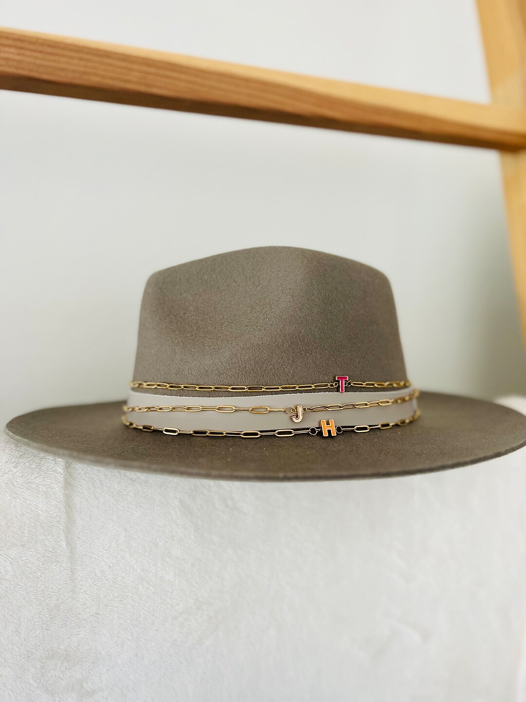 Initial Chain Hat Band - Etsy