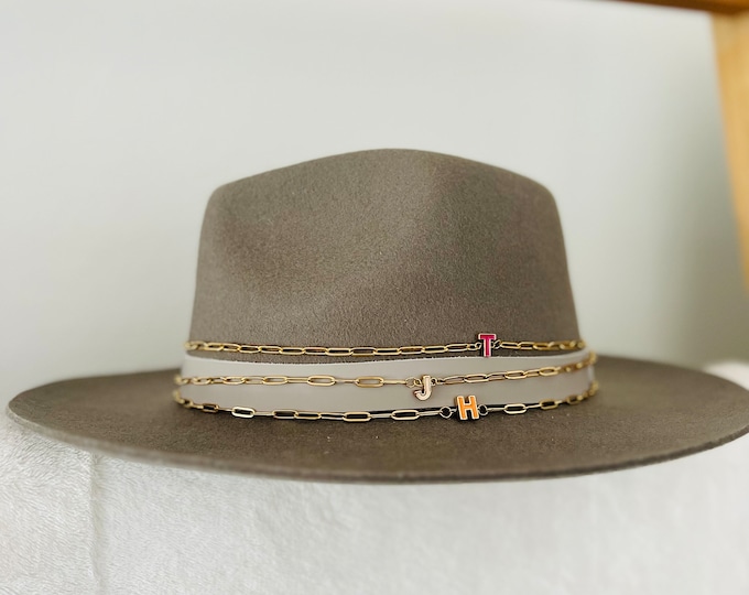 Initial Chain Hat Band - Etsy