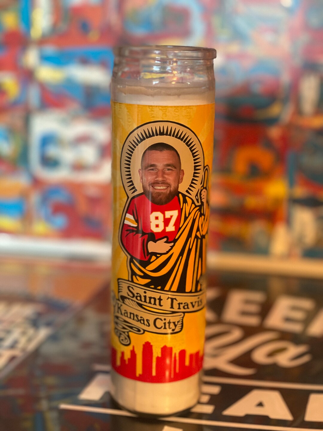 Football Player Prayer Candle / Kelce / KC / Chiefs - Etsy