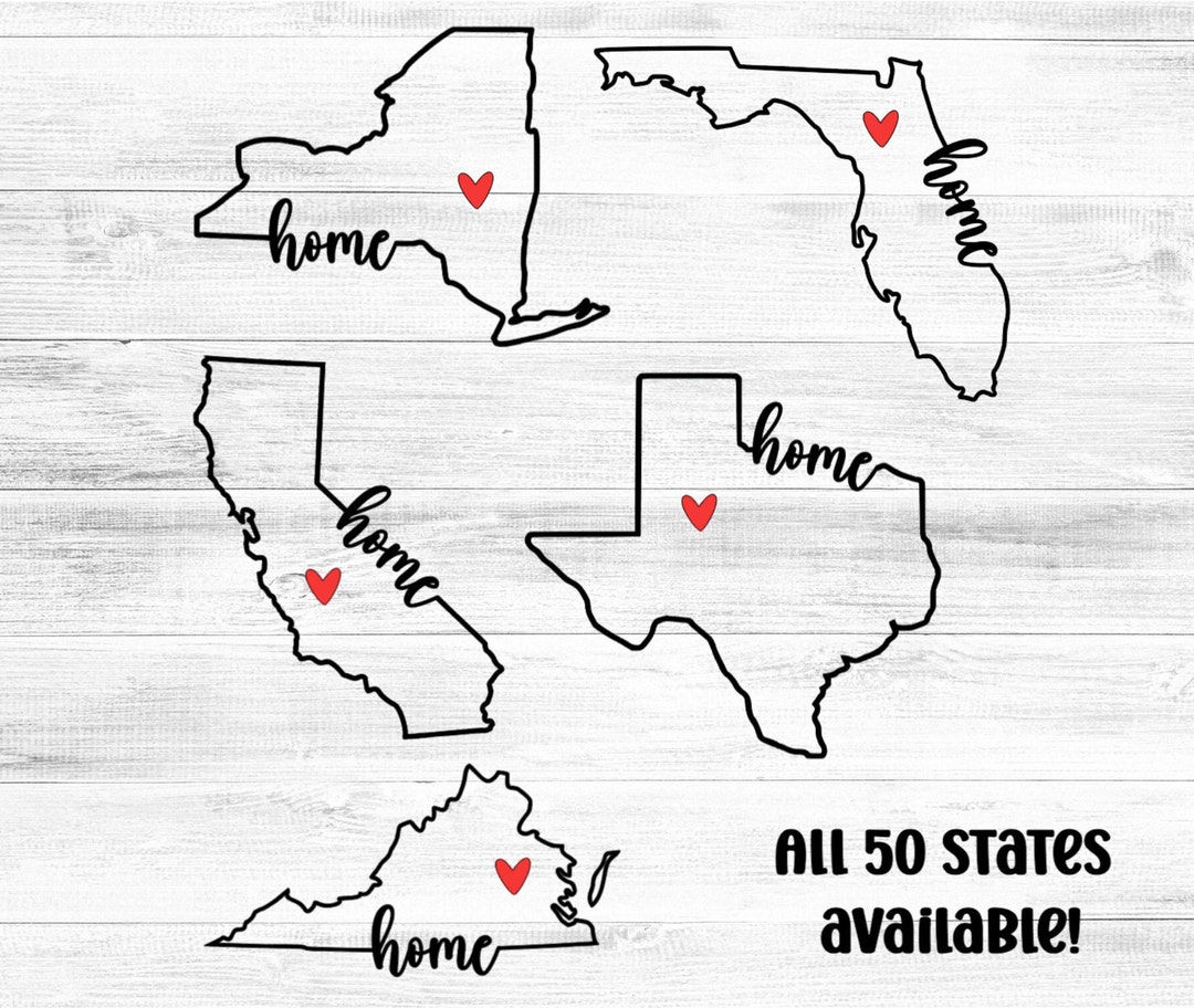 Custom Home State Car Decal, Home State Decal Sticker - Etsy