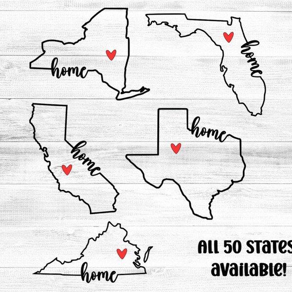 State Car Decal - Etsy