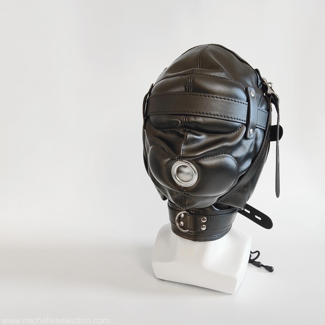 Mask for Maximum Restriction and Sensory Deprivation, Leather Bondage ...
