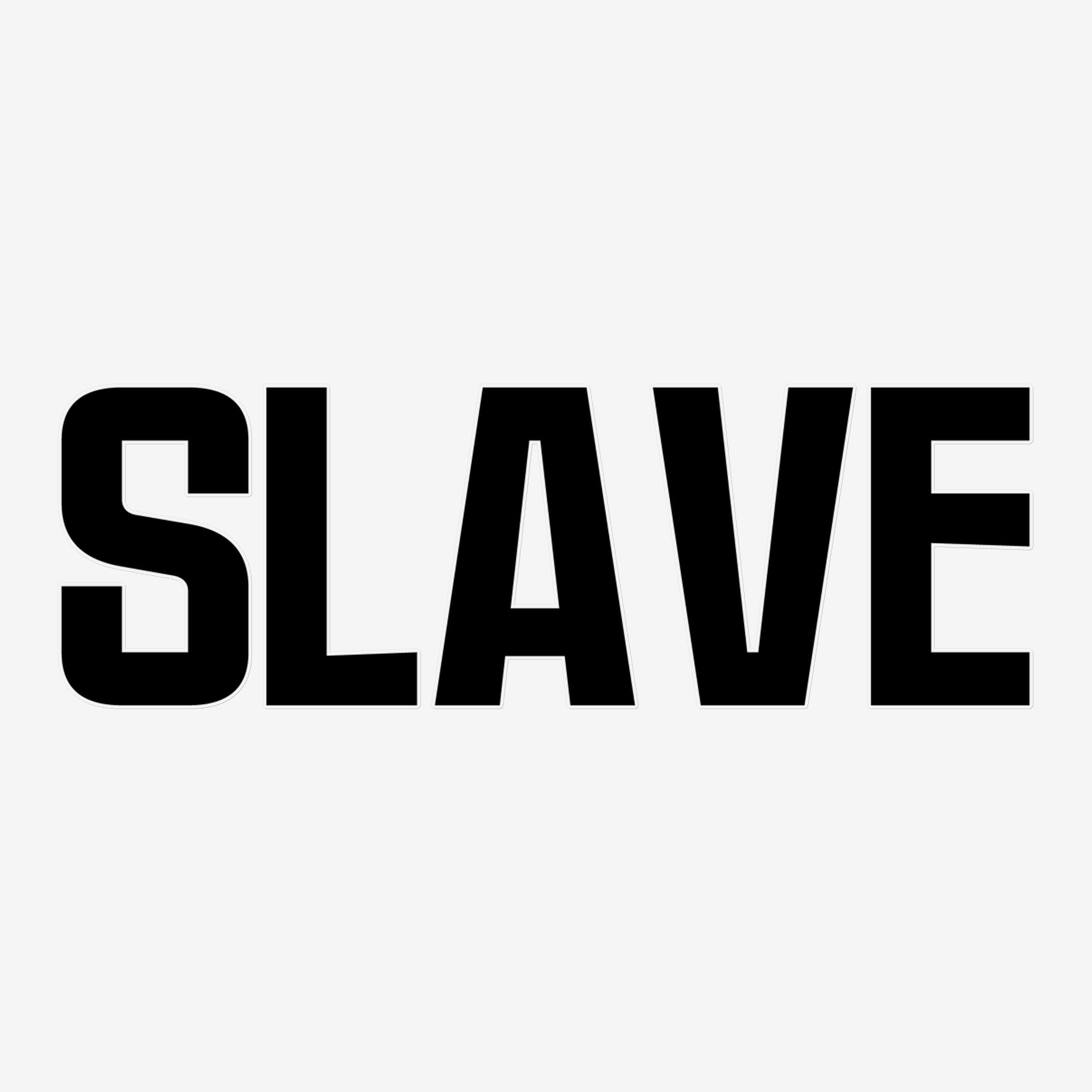 Temporary Tattoo "slave" – Bold Text – 20 Cm – Body Art Sticker - Etsy