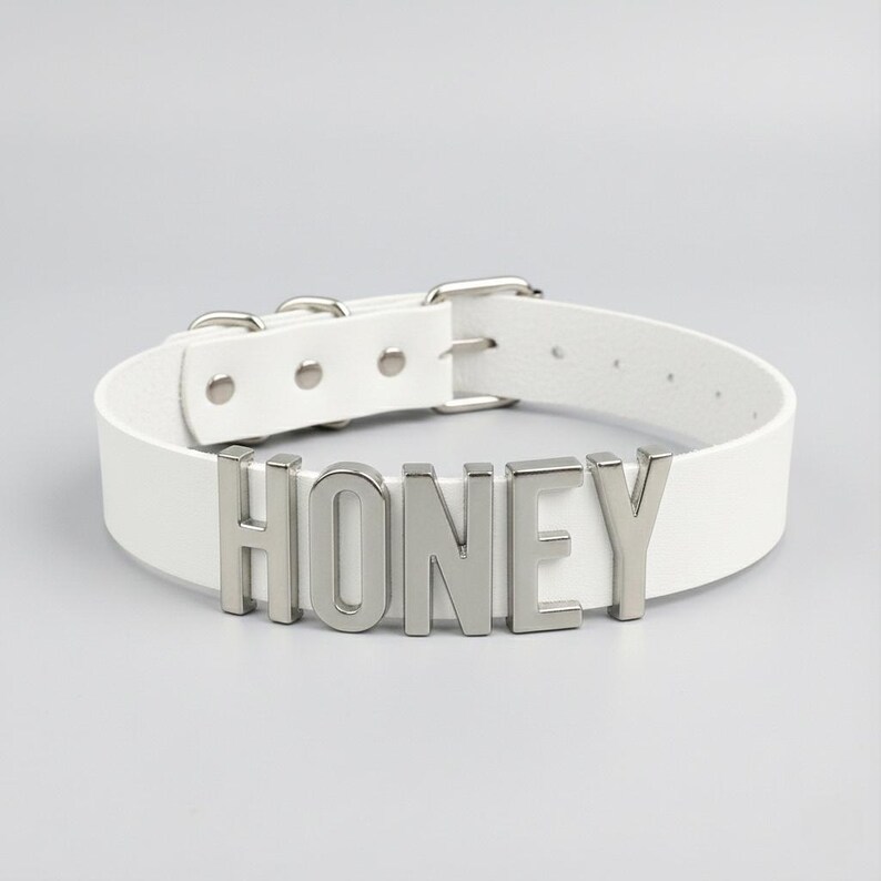 Custom Leather Collar – Personalized Name Collar With Metal Letters ...