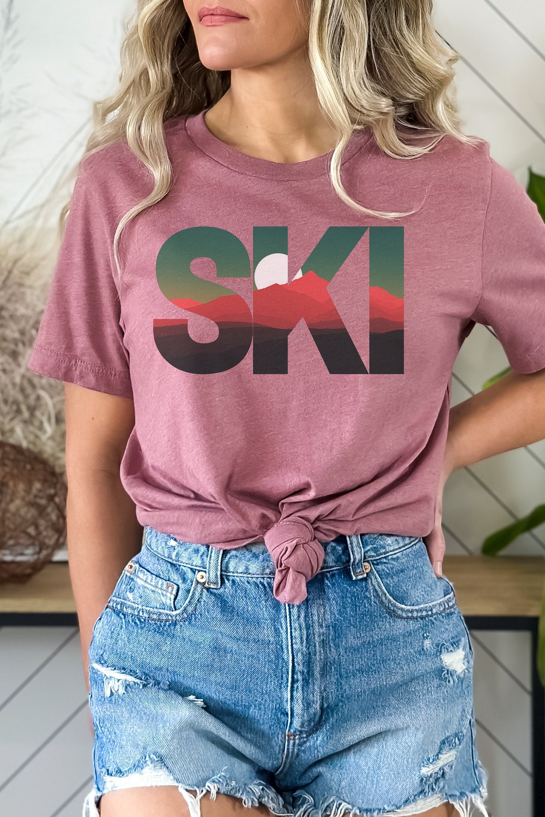 Cool SKI Text With Mountain Graphic Tee Shirt Etsy Cool SKI Text With Mountain Graphic Tee Shirt Etsy