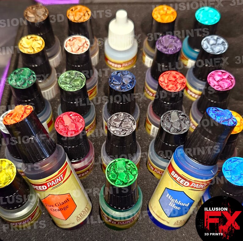 40x Army Painter Speedpaint 1.0 & 2.0 Warpaints Fanatic 3D Printed ...