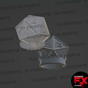 D20 Dice - 3D Printed Dropper Bottle Micro CAPS to Fit Army Painter ...