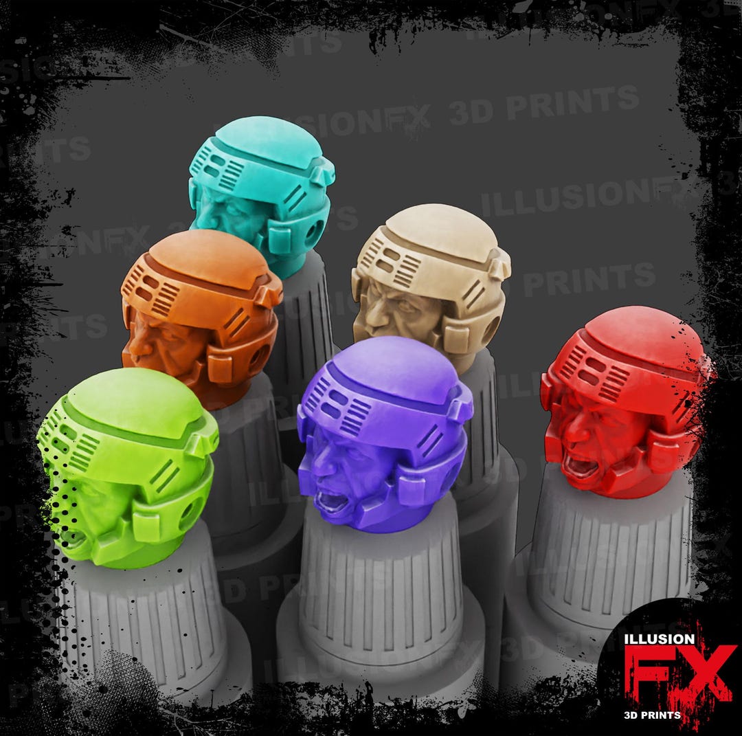 NEW Vallejo - Colonial Marine Head - 3D Printed Dropper Swatch Super ...
