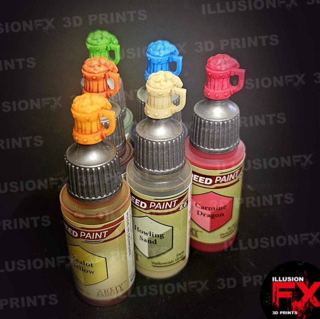 Grog Beer Mug - 3D Printed Dropper Bottle Micro CAPS to Fit Army ...