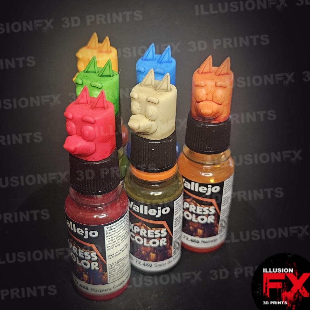 Buy Bluey Head 3D Printed Dropper Swatch Super Mini CAPS, Fit NEW ...