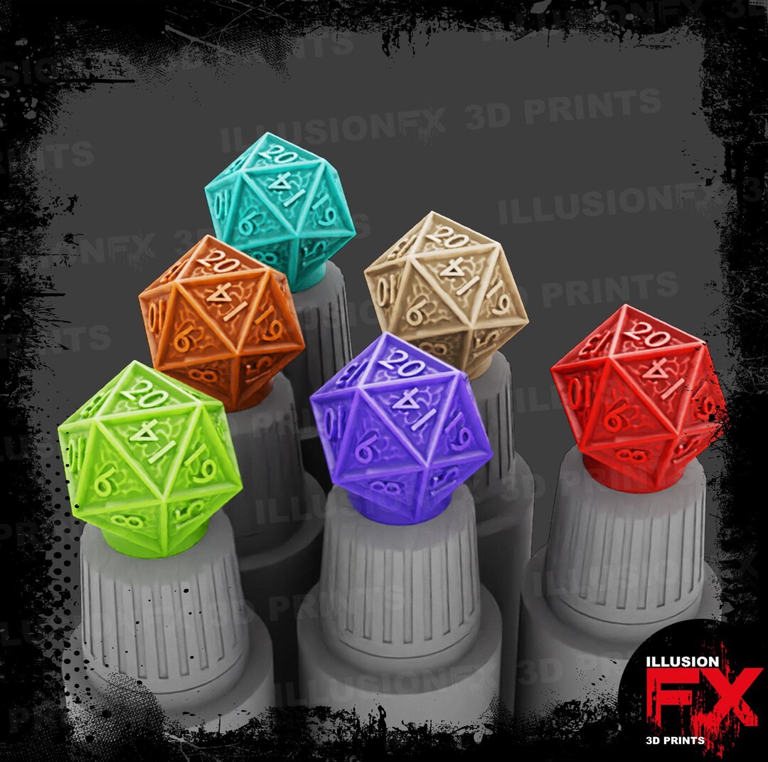 NEW Vallejo - D20 Dice - 3D Printed Dropper Swatch Super Mini Paint ...