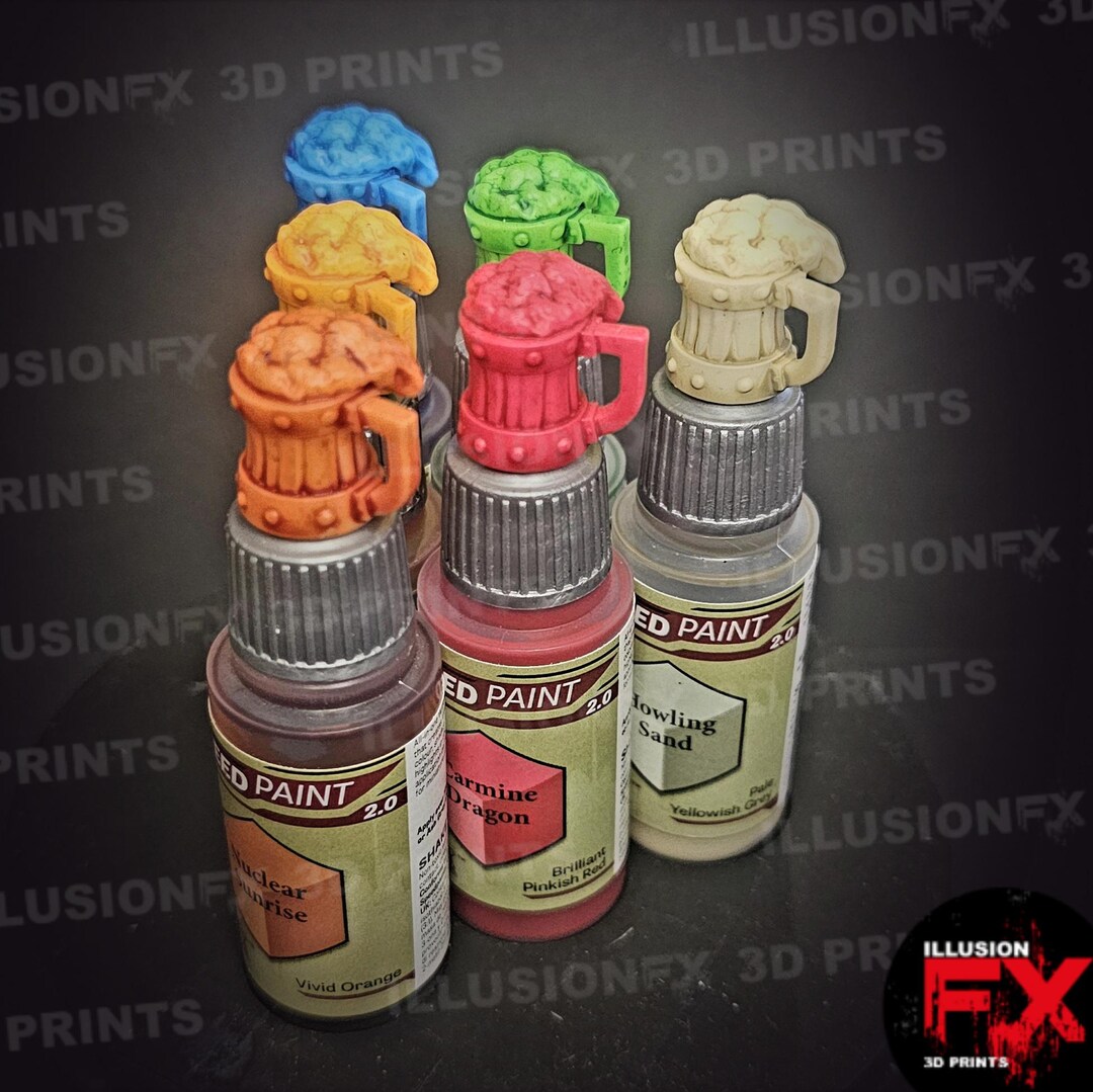 Grog Beer Mug - 3D Printed Dropper Bottle Super Mini CAPS 17ml 18ml, to ...