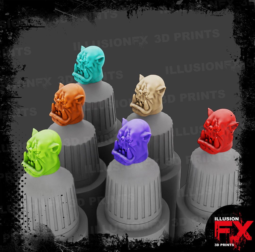 Mezgike Official Ork Orc - 3D Printed Dropper Swatch Micro CAPS, to Fit ...