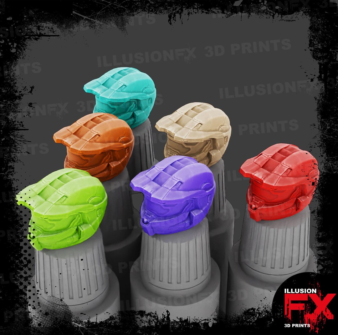 Halo Master Chief Helmet - 3D Printed Dropper Bottle Super Mini CAPS ...