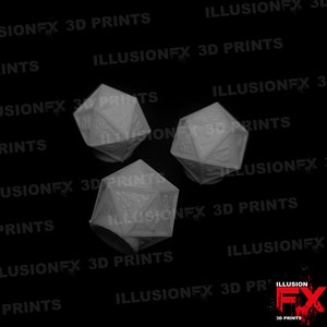 D20 Dice - 3D Printed Dropper Swatch Super Mini CAPS, to Fit NEW ...