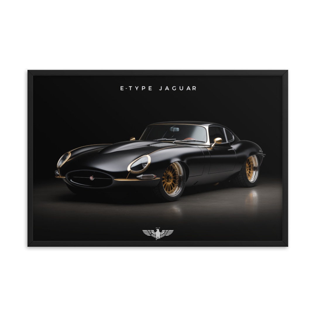 E-type Jaguar - Framed Print - Etsy