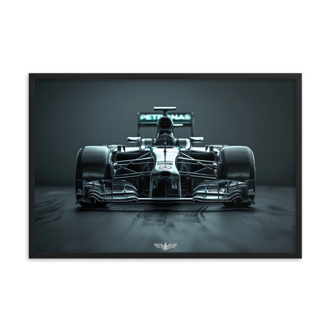 Mercedes Benz Formula 1 Car Framed Print Capturing Speed and Elegance ...